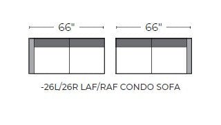 Ladybird Leather RAF Condo Sofa – Couch Potatoes Furniture